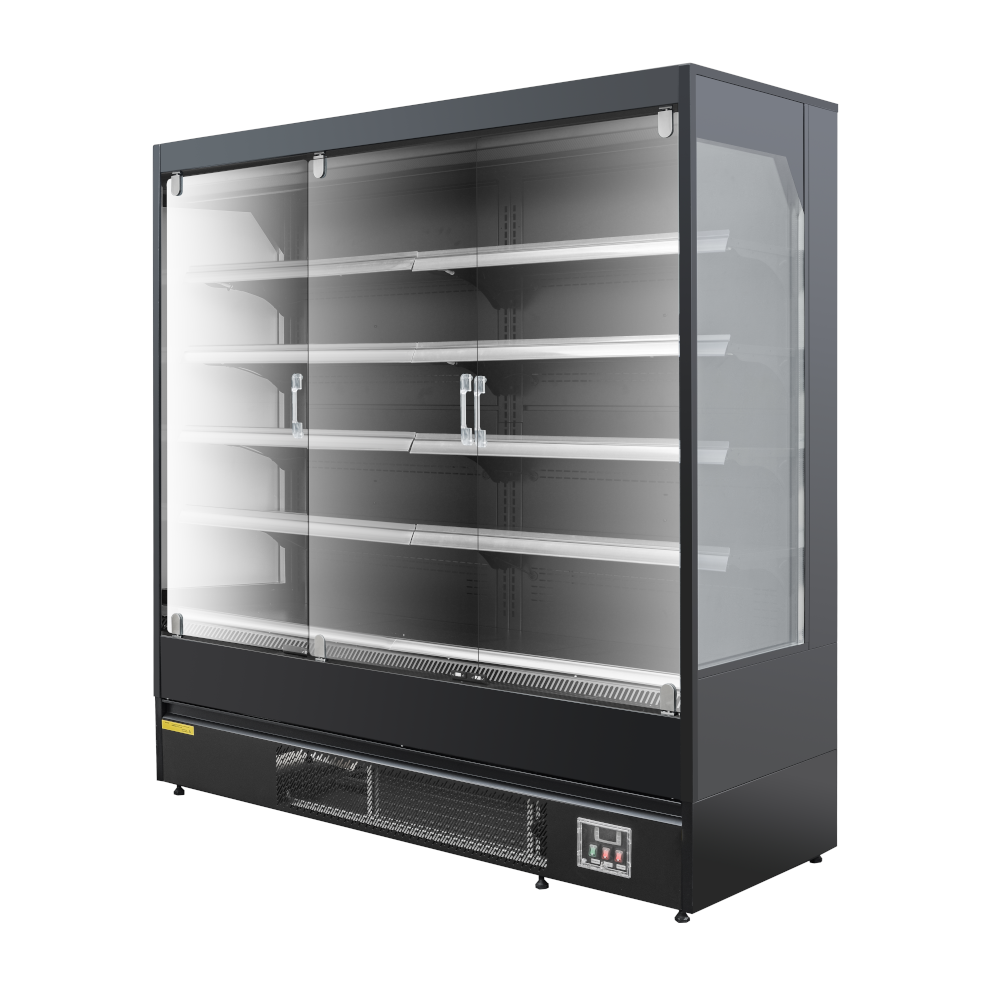 1940mm Supermarket Multi Deck Showcase 3 door Glass Fridge – AG Equipment